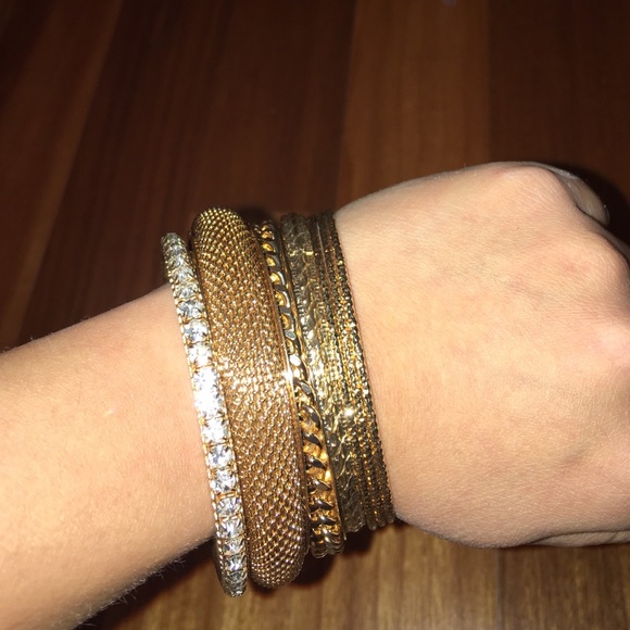 Jewelry | Rose Gold Bangle Set | Poshmark